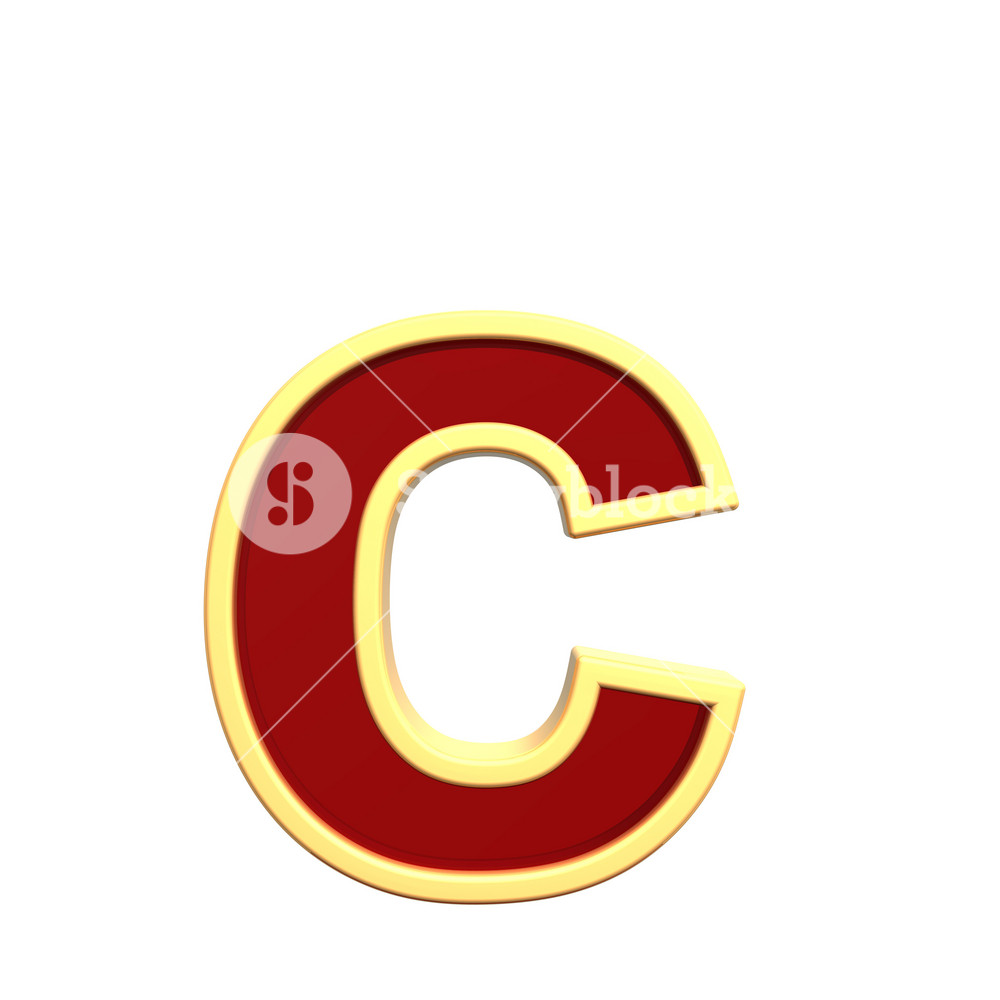 Lower Case Letter From Ruby With Gold Frame Alphabet Set Royalty-Free ...