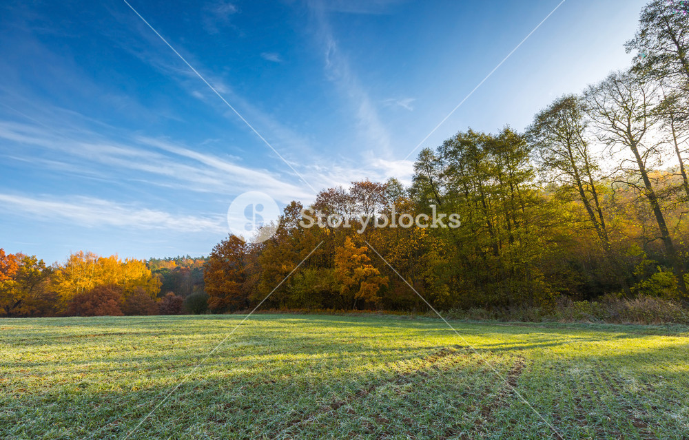 Autumnal Morning: Beautiful Polish Landscape in October Royalty-Free ...