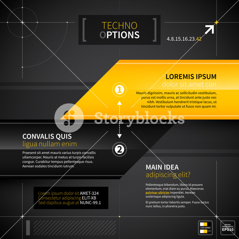Modern Techno Layout With Two Options. Royalty-Free Stock Image ...
