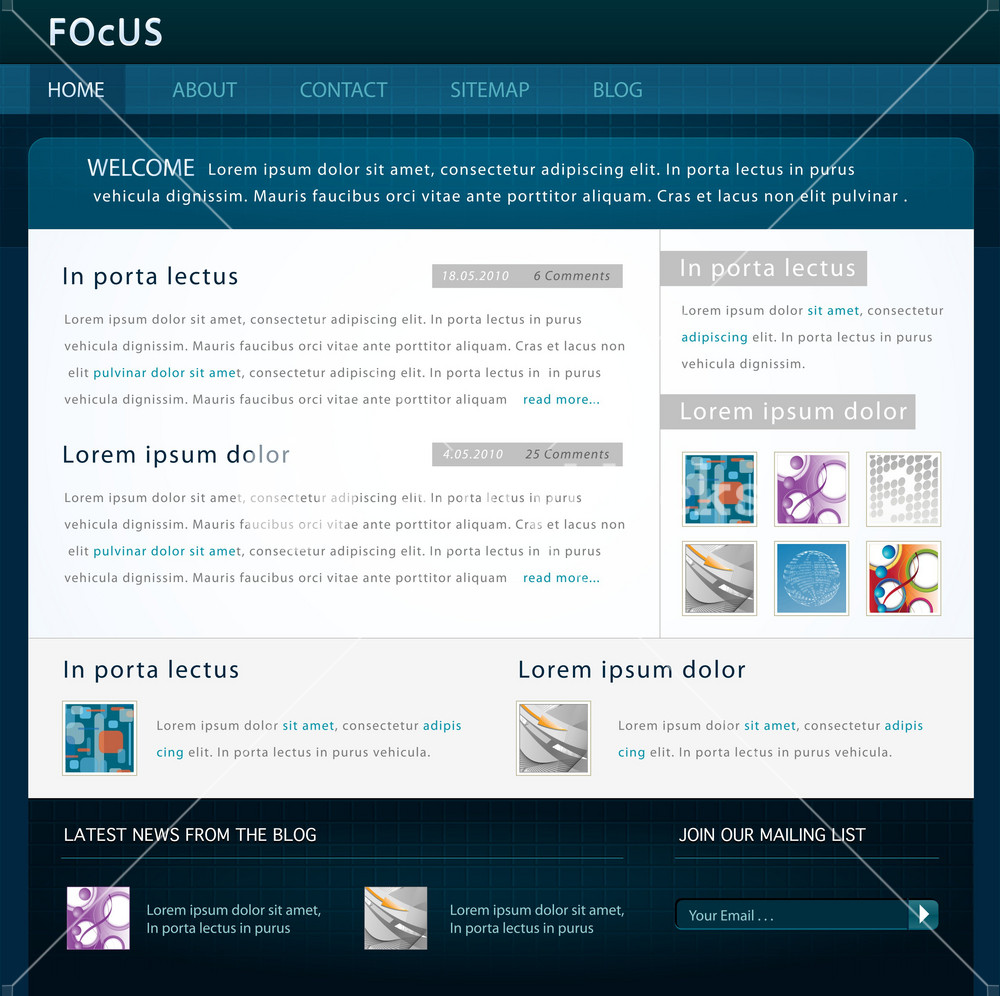 Modern Website Template Vector Illustration Royalty-Free Stock Image ...