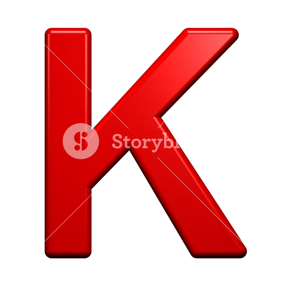 One Letter From Red Plastic Alphabet Set, Isolated On White. Royalty ...
