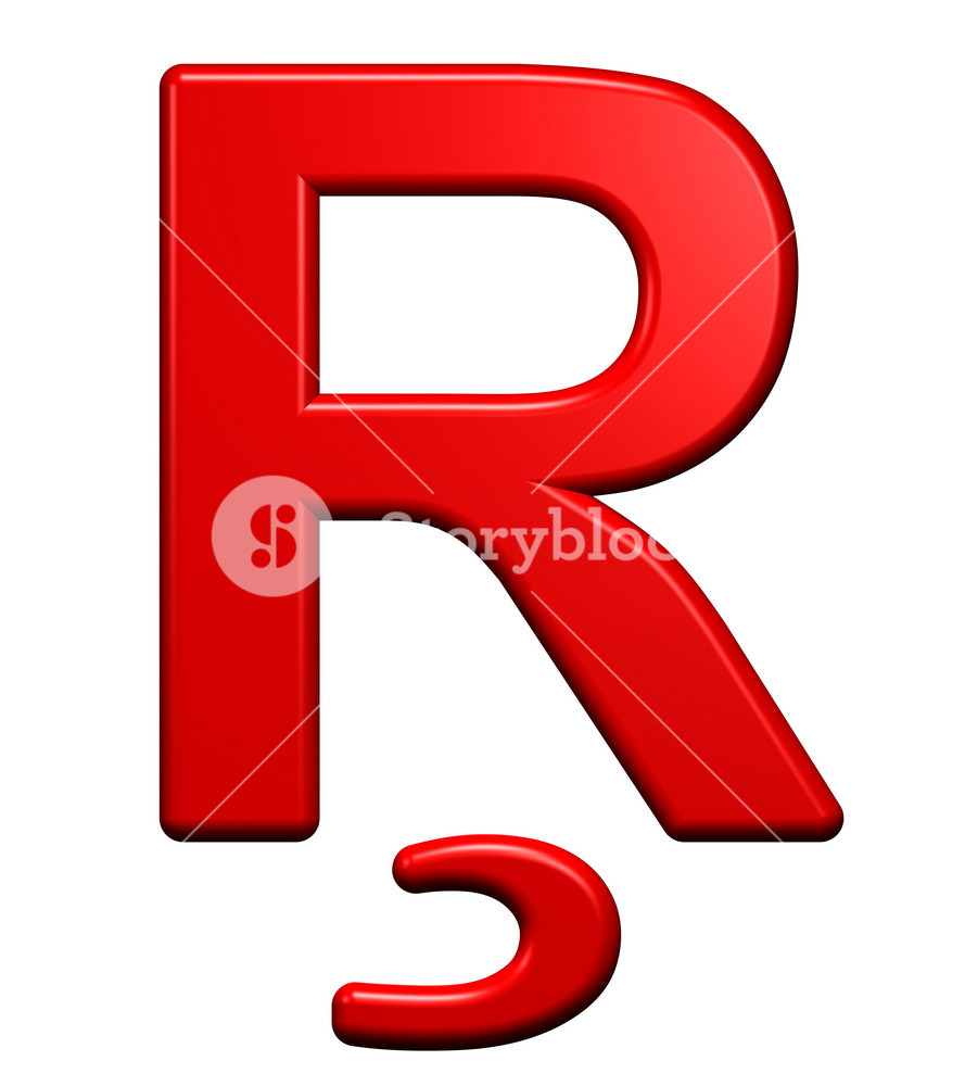One Letter From Red Plastic Alphabet Set, Isolated On White. Royalty ...