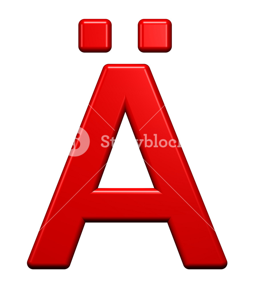 One Letter From Red Plastic Alphabet Set, Isolated On White. Royalty ...