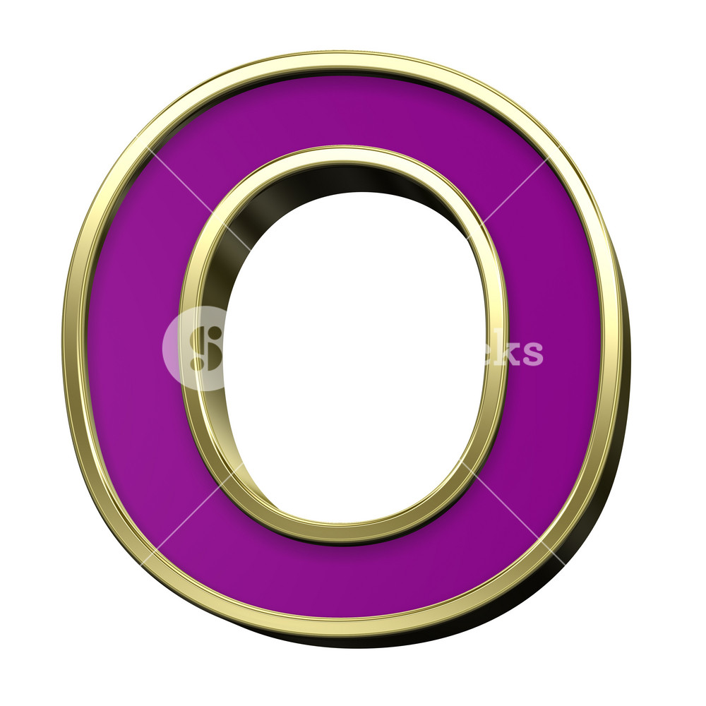 Purple Letter O