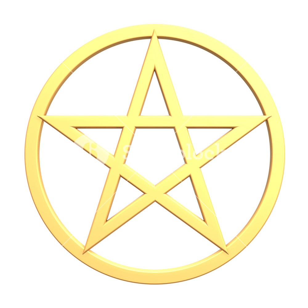 Pentagram Isolated On White. Royalty-Free Stock Image - Storyblocks