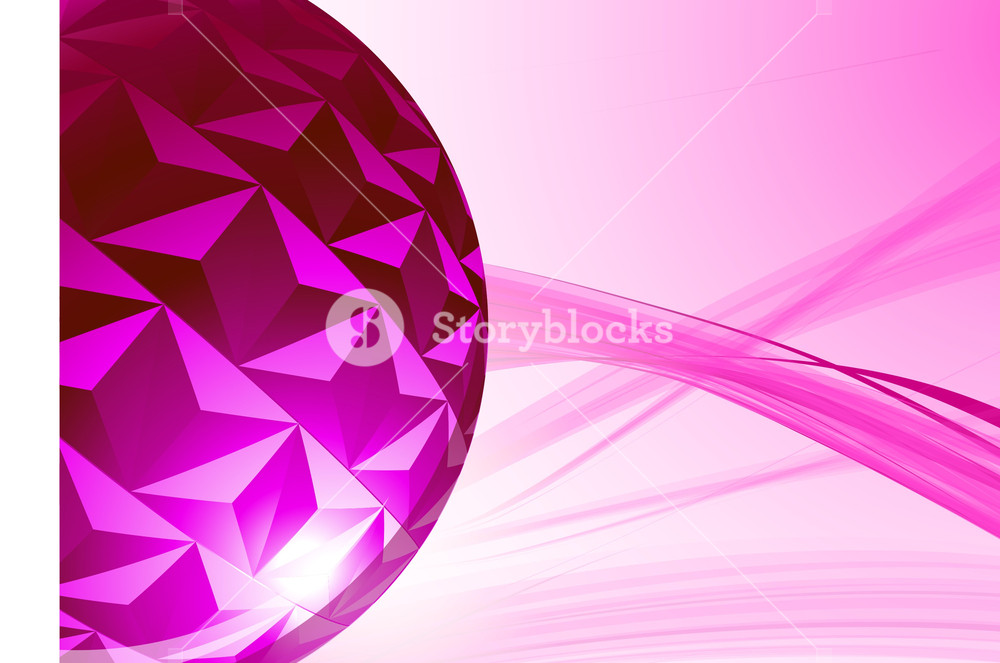Pink Glossy Sphere. Vector Background. Royalty-Free Stock Image ...