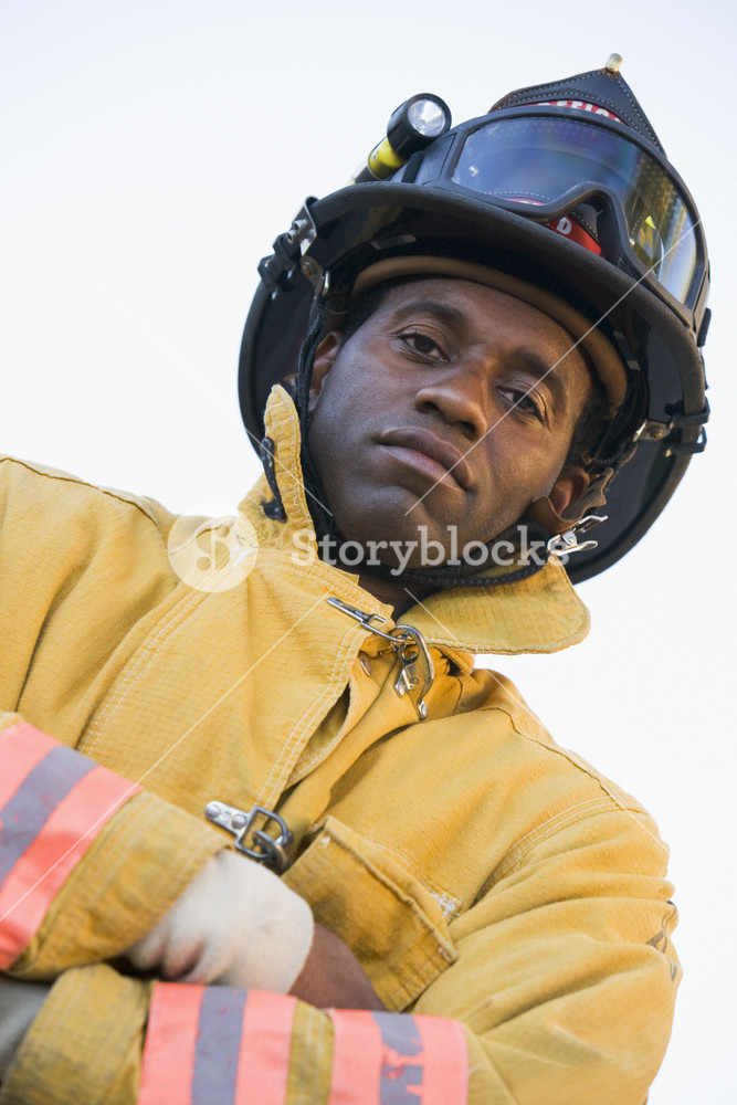 Portrait of a firefighter Royalty-Free Stock Image - Storyblocks