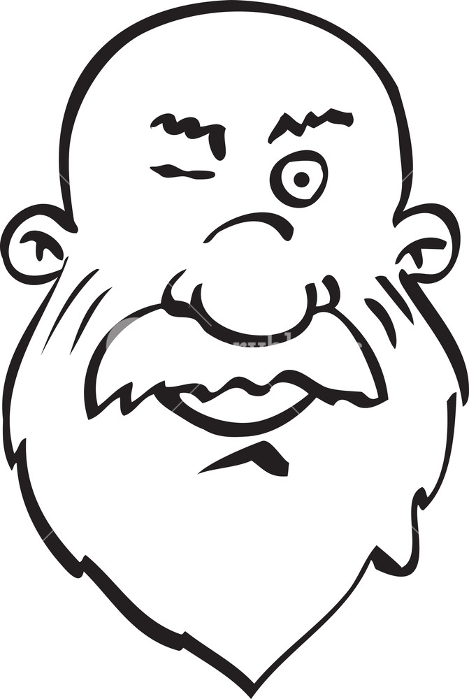 Portrait Of A Smiling Cartoon Face. Royalty-Free Stock Image - Storyblocks