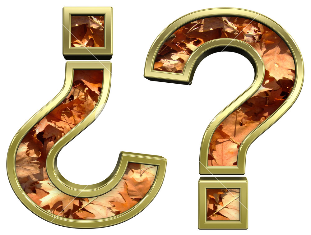 Question Mark From Autumn Gold Alphabet Set Royalty-Free Stock Image ...