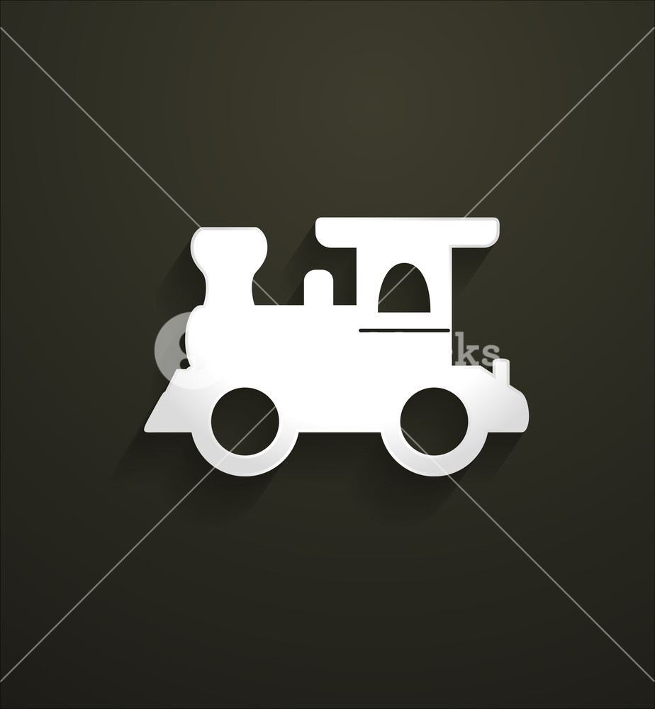 Rail Engine Vector Shape Royalty-Free Stock Image - Storyblocks
