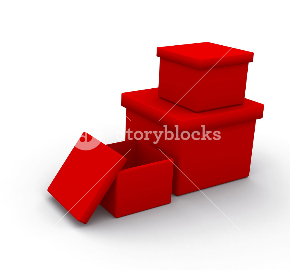 Red Boxes Royalty-Free Stock Image - Storyblocks