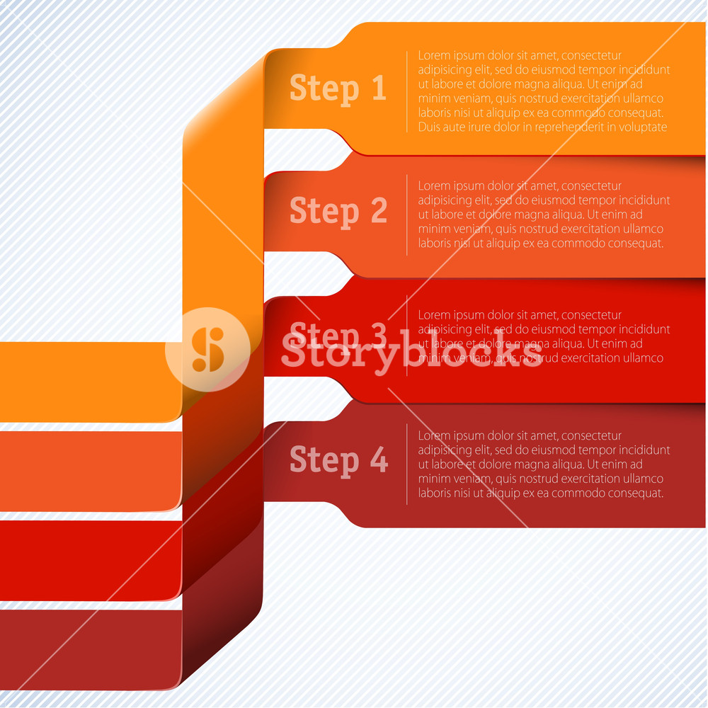 Red Labels Template For Infographics. Vector Royalty-Free Stock Image ...