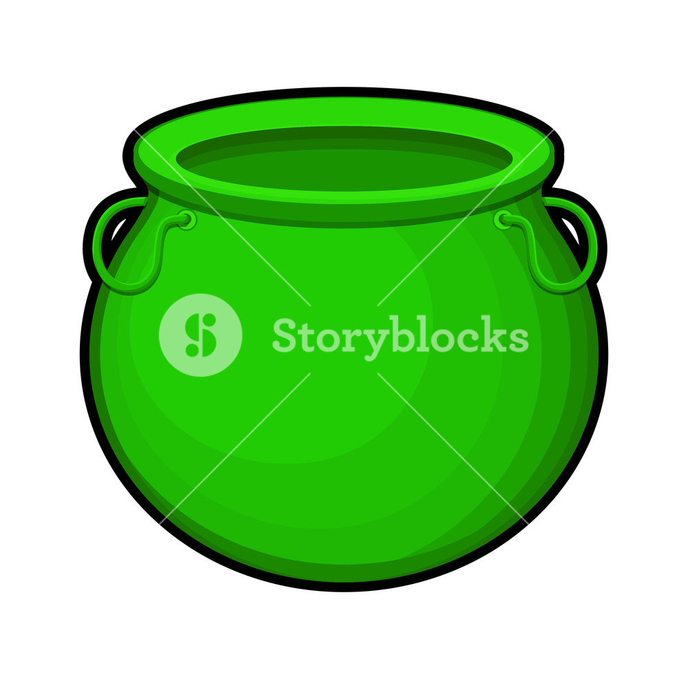 Retro Green Cauldron Royalty-Free Stock Image - Storyblocks