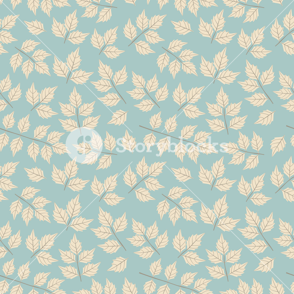 Seamless Leaf Pattern Royalty-Free Stock Image - Storyblocks