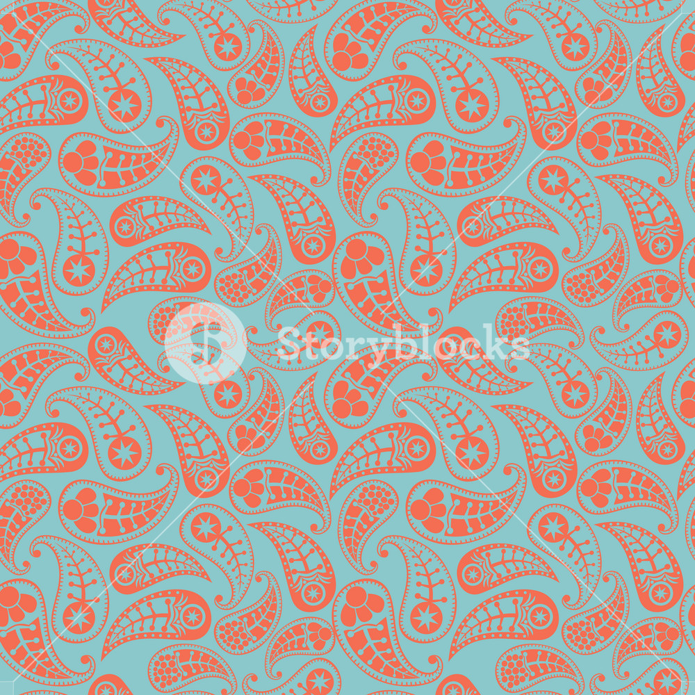 Seamless Paisley Texture For Your Design. Endless Pattern With Paisley ...