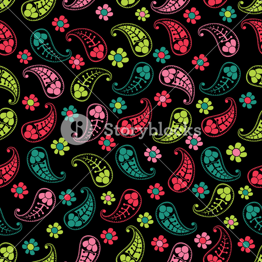 Seamless Paisley Texture For Your Design. Endless Pattern With Paisley ...