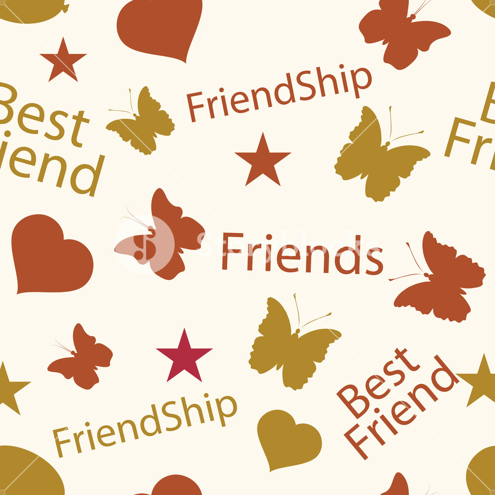 Seamless Pattern Background For Happy Friendship Day. Royalty-Free ...