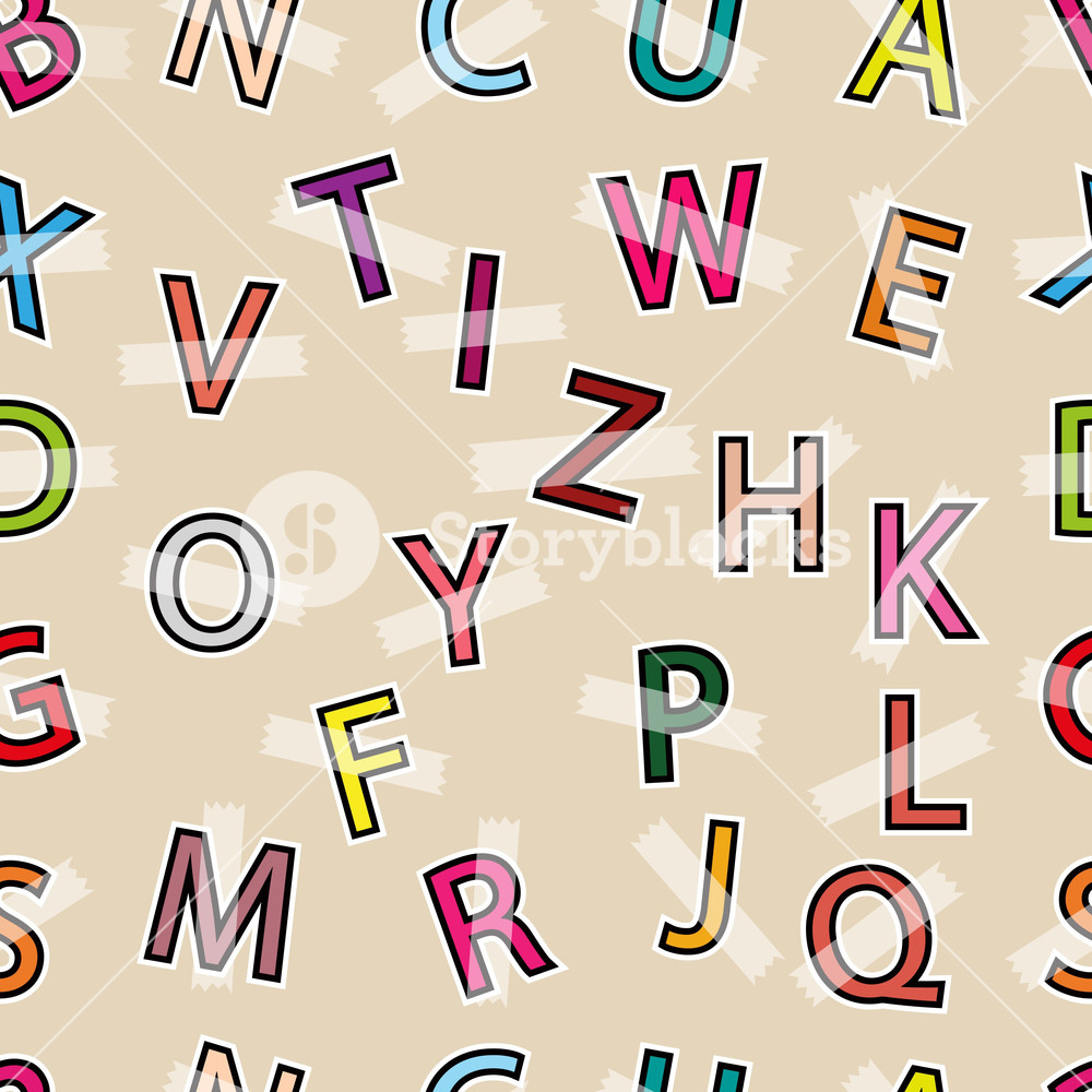 Seamless Pattern With English Letters Royalty-Free Stock Image ...