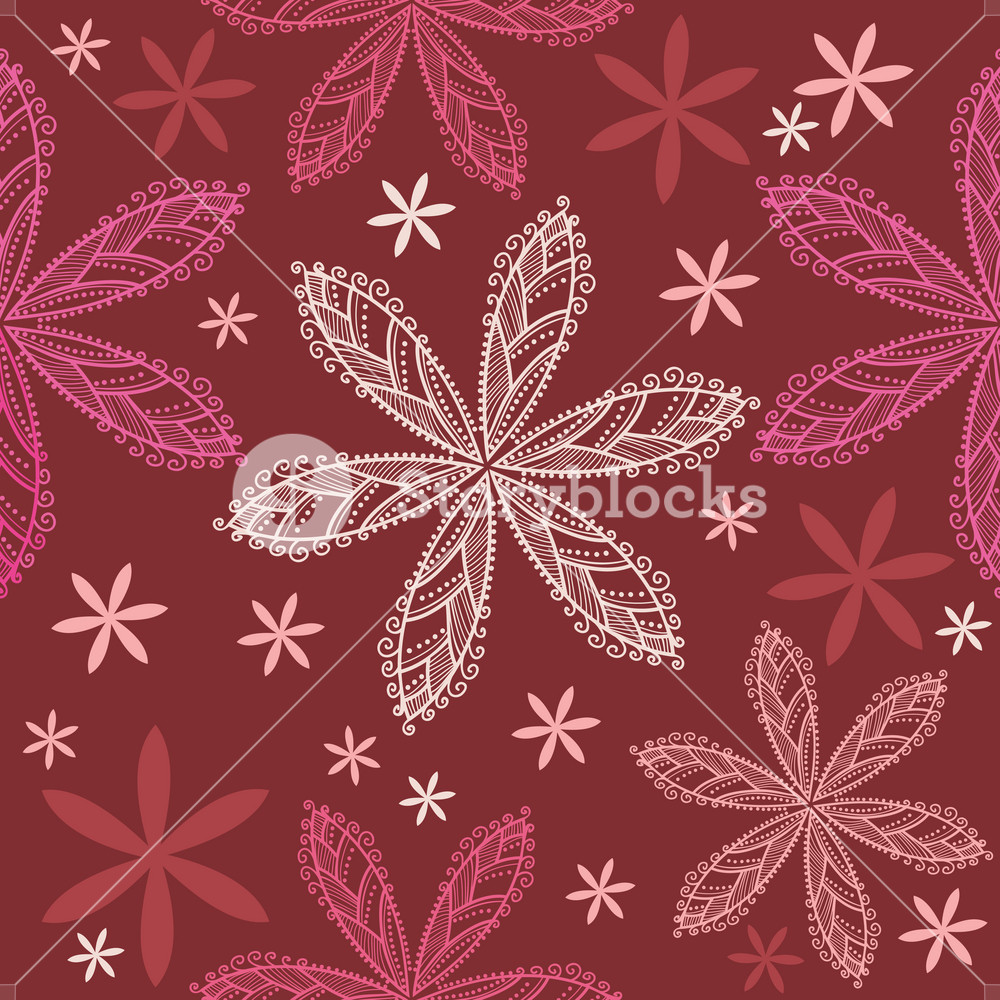 Seamless Texture With Flowers. Endless Floral Pattern. Seamless Pattern ...