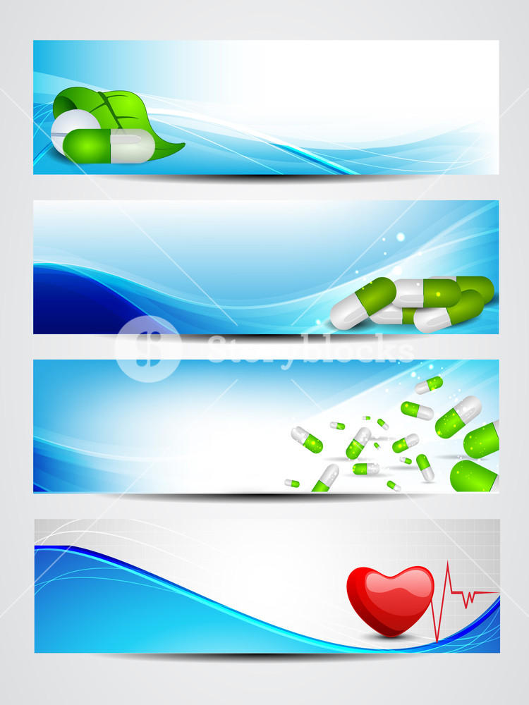Set Of Medical Banners Or Website Headers Royalty Free Stock Image Set Of Medical Banners Or Website Headers Royalty Free Stock Image