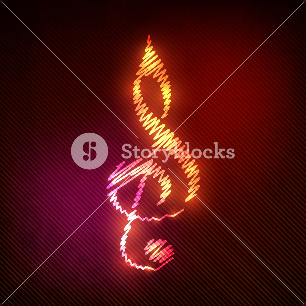 Shiny Musical Note On Abstract Background Royalty-Free Stock Image ...