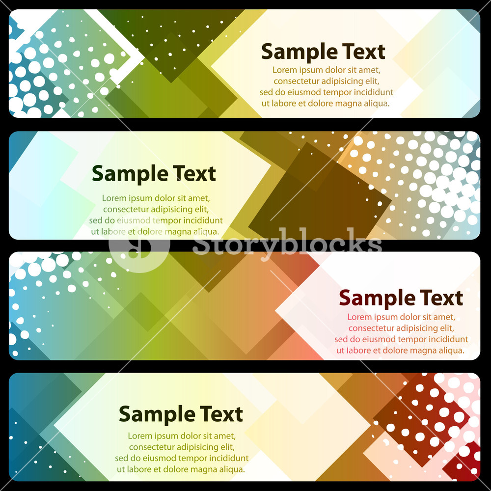 Standing Funky Banner Set Royalty-Free Stock Image - Storyblocks