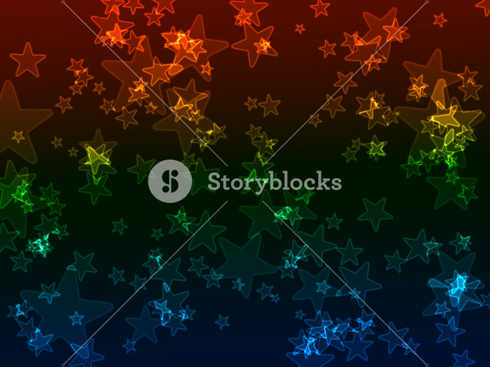 Bokeh Neon Stars Background Royalty-Free Stock Image - Storyblocks