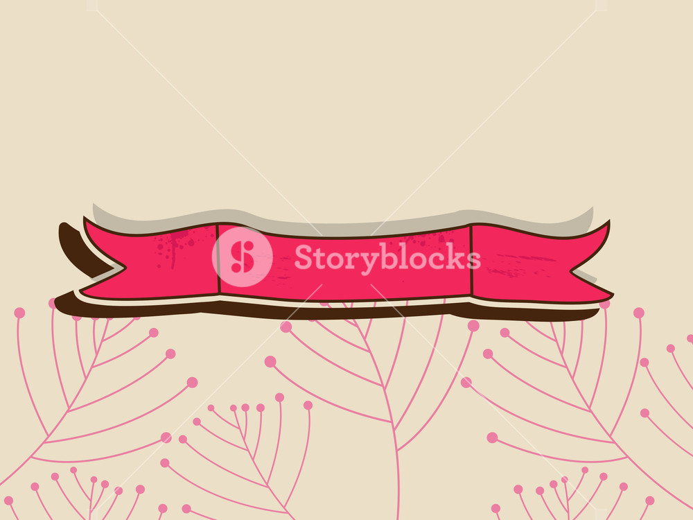 Stylish Ribbon Or Banner Design On Abstract Background. Royalty-Free ...