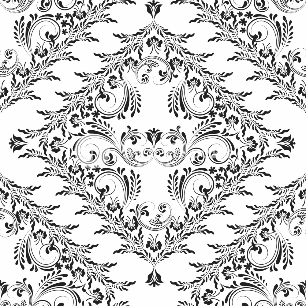 Vector Baroque Seamless Pattern Royalty-Free Stock Image - Storyblocks