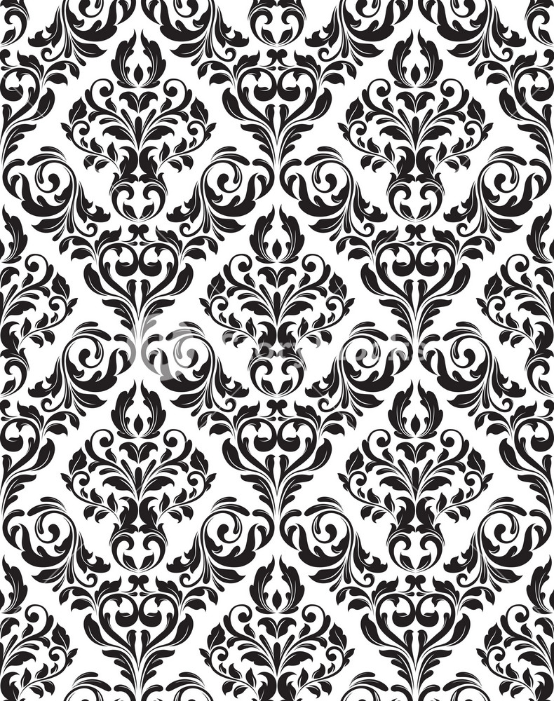 Vector Damask Pattern Royalty-Free Stock Image - Storyblocks