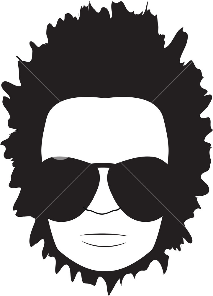 Vector Funky Man Face Royalty-Free Stock Image - Storyblocks