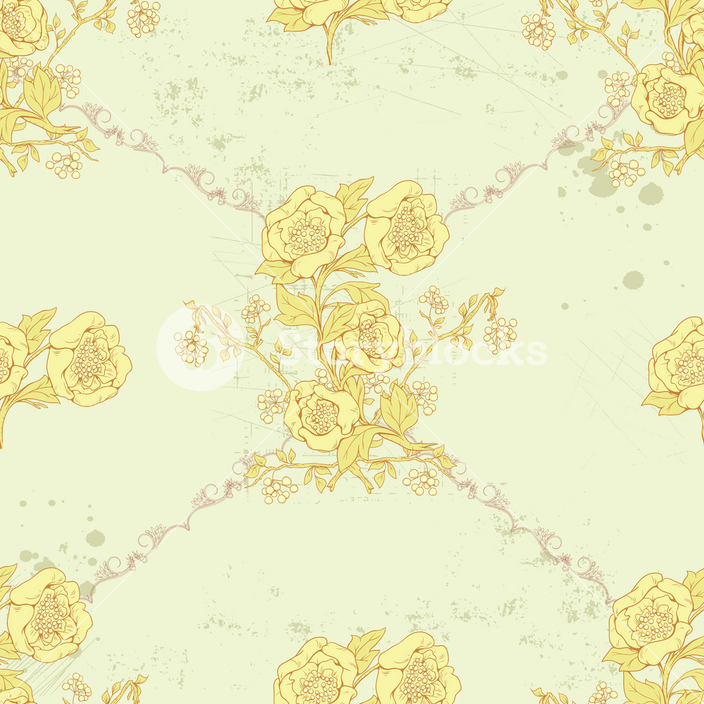 Vector Seamless Pattern With Floral Royalty-Free Stock Image - Storyblocks