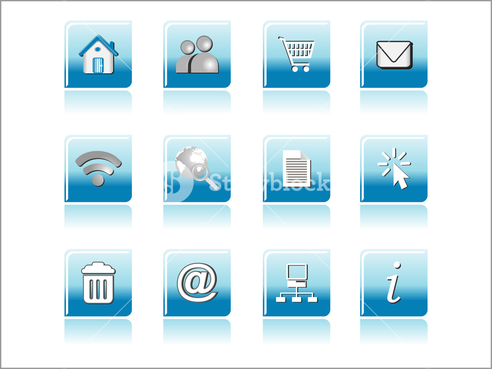 Vector Set Of Glossy Icons Royalty-Free Stock Image - Storyblocks