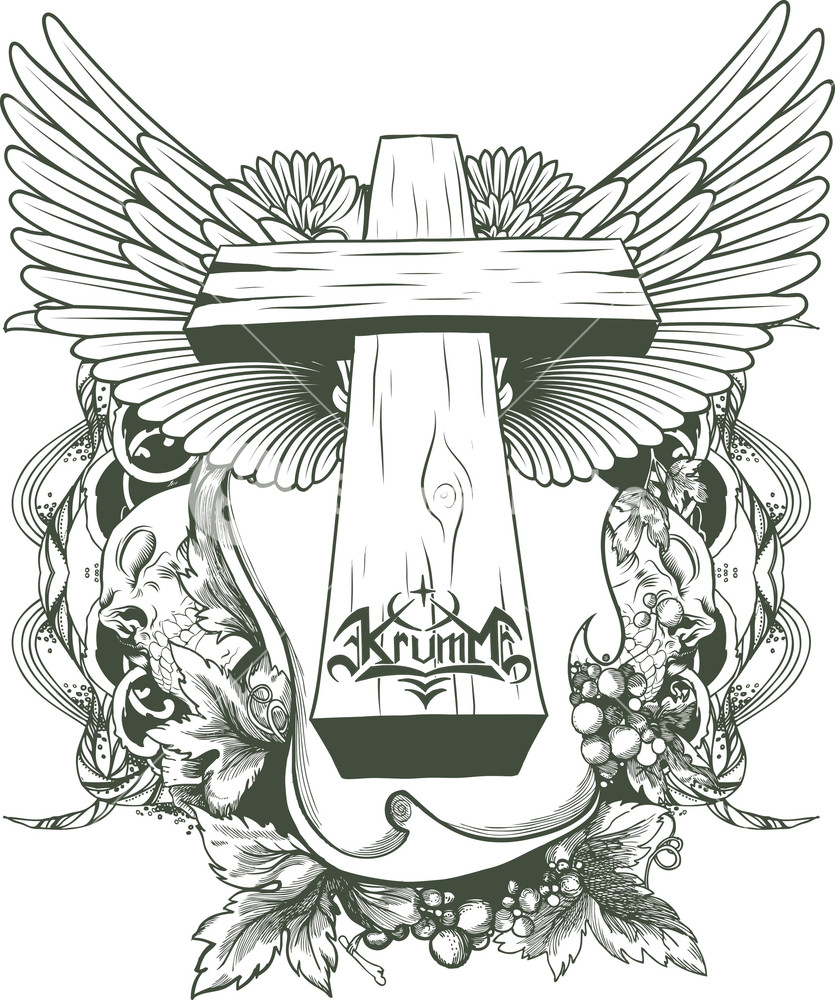 Vector T-shirt Design With Cross Royalty-Free Stock Image - Storyblocks