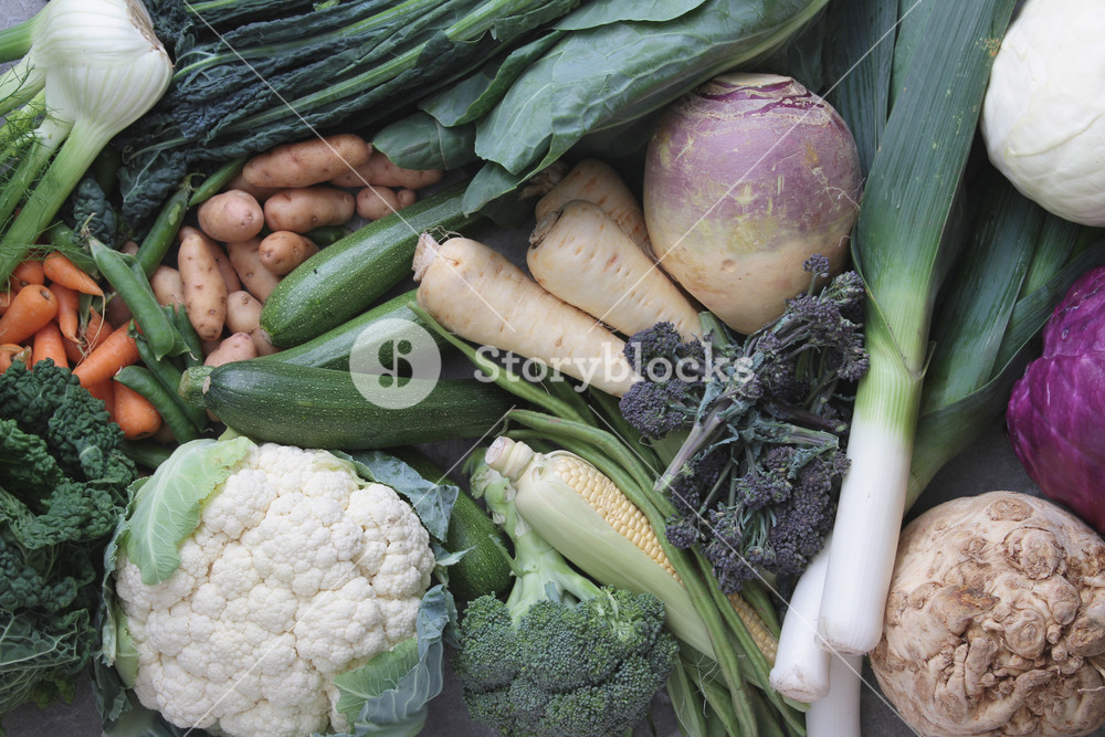 Vegetable Selection Background Royalty-Free Stock Image - Storyblocks