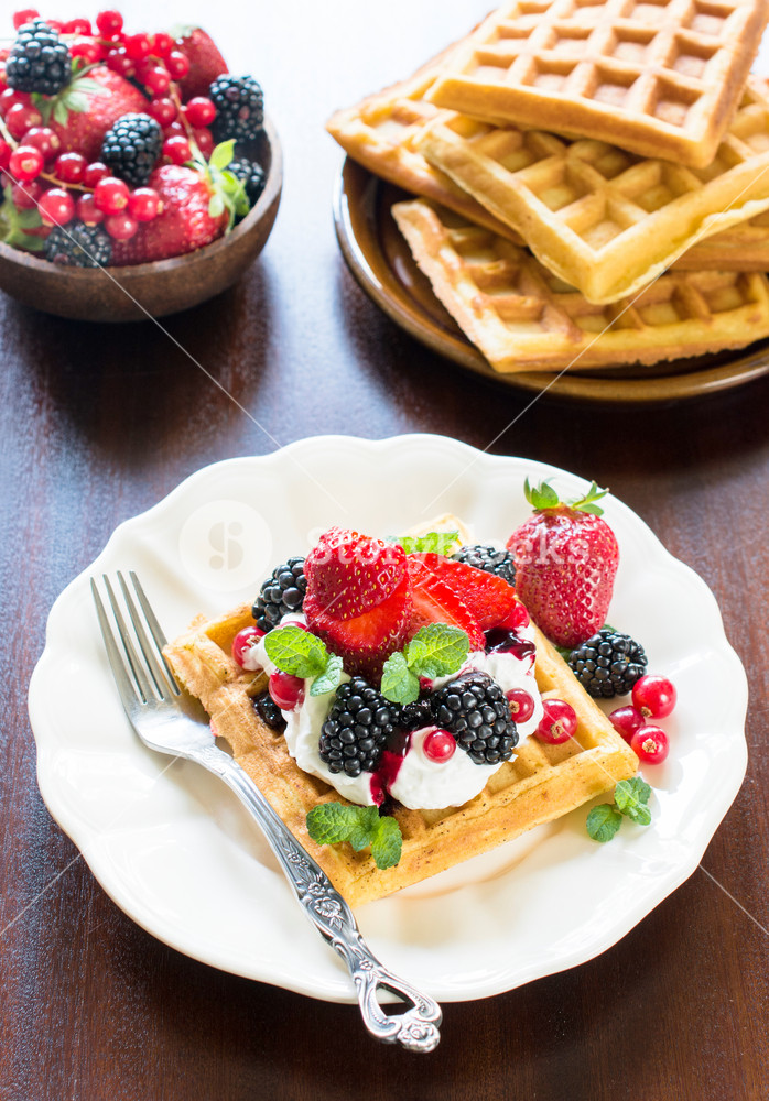 Sweet Waffles Royalty-Free Stock Image - Storyblocks