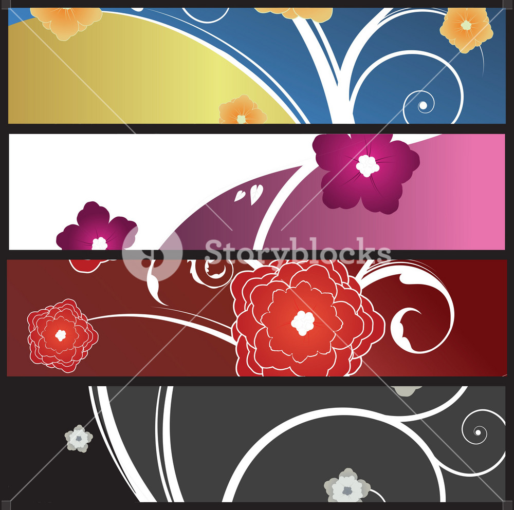 Web Banners Vector Set Royalty-Free Stock Image - Storyblocks