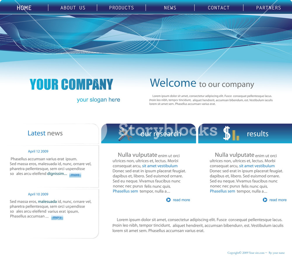 Website Layout Comp Royalty-Free Stock Image - Storyblocks